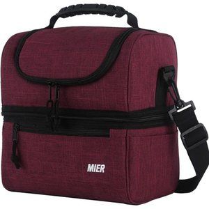Bags | Lunch Box Insulated Lunch Bag For Men Double Deck Cooler Dark ...